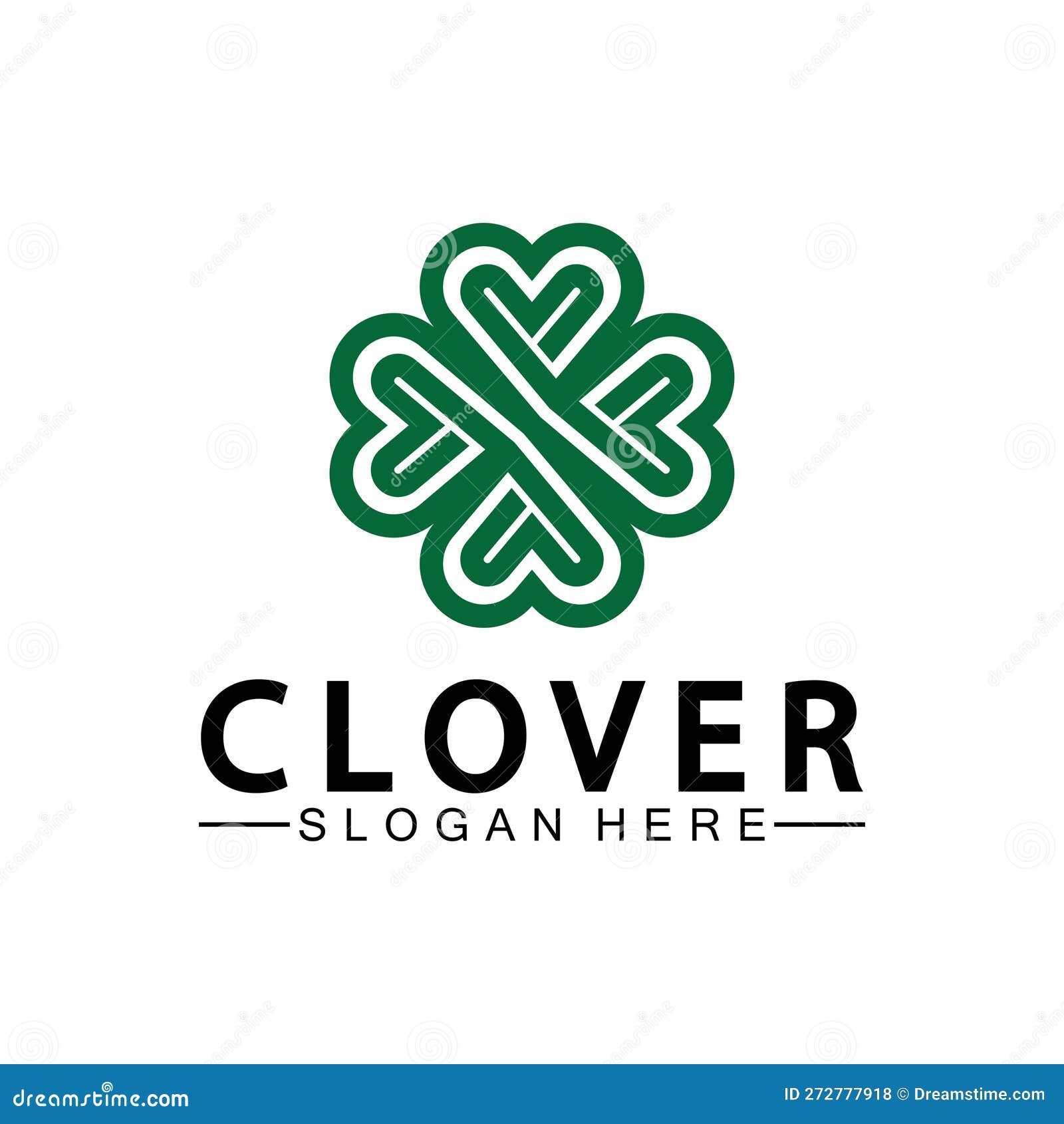 Four Leaf Clover Ornamental Logo Template Illustration Design Stock ...