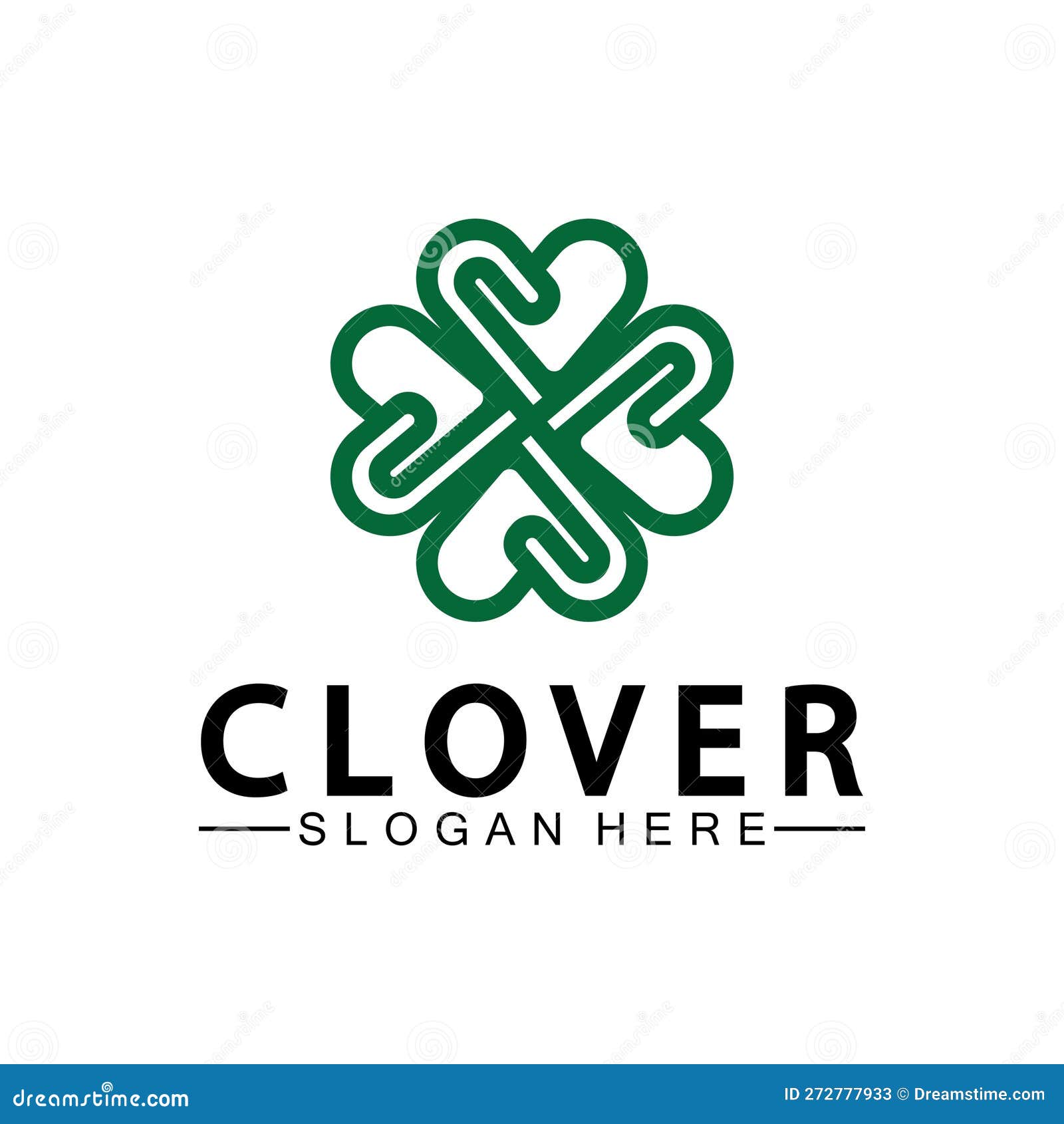 Four Leaf Clover Ornamental Logo Template Illustration Design Stock ...
