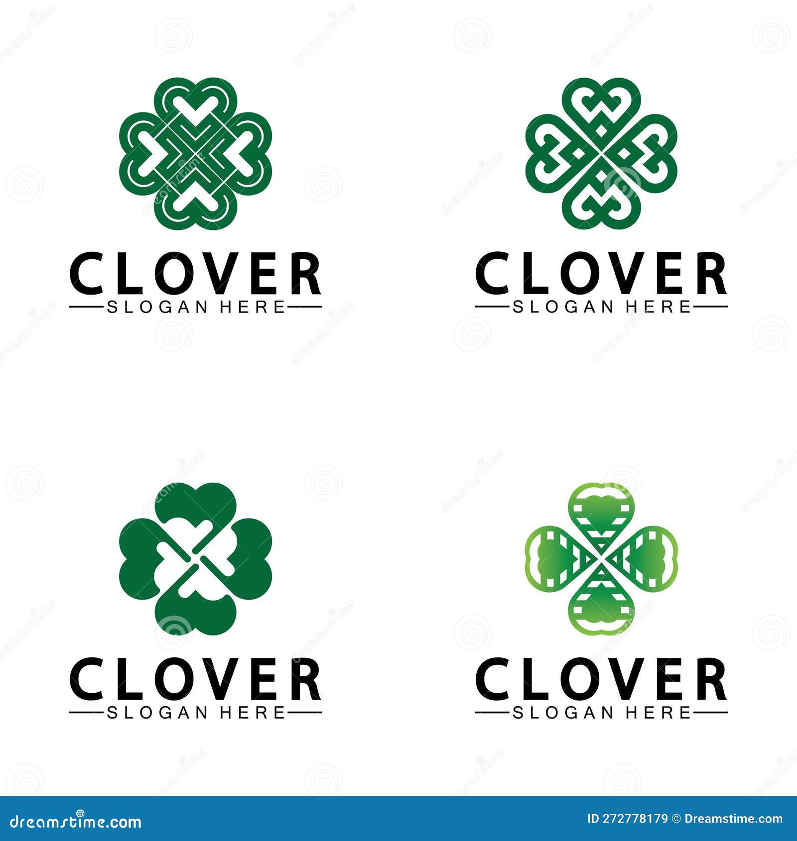 Four Leaf Clover Ornamental Logo Template Illustration Design Stock Vector - Illustration of ...