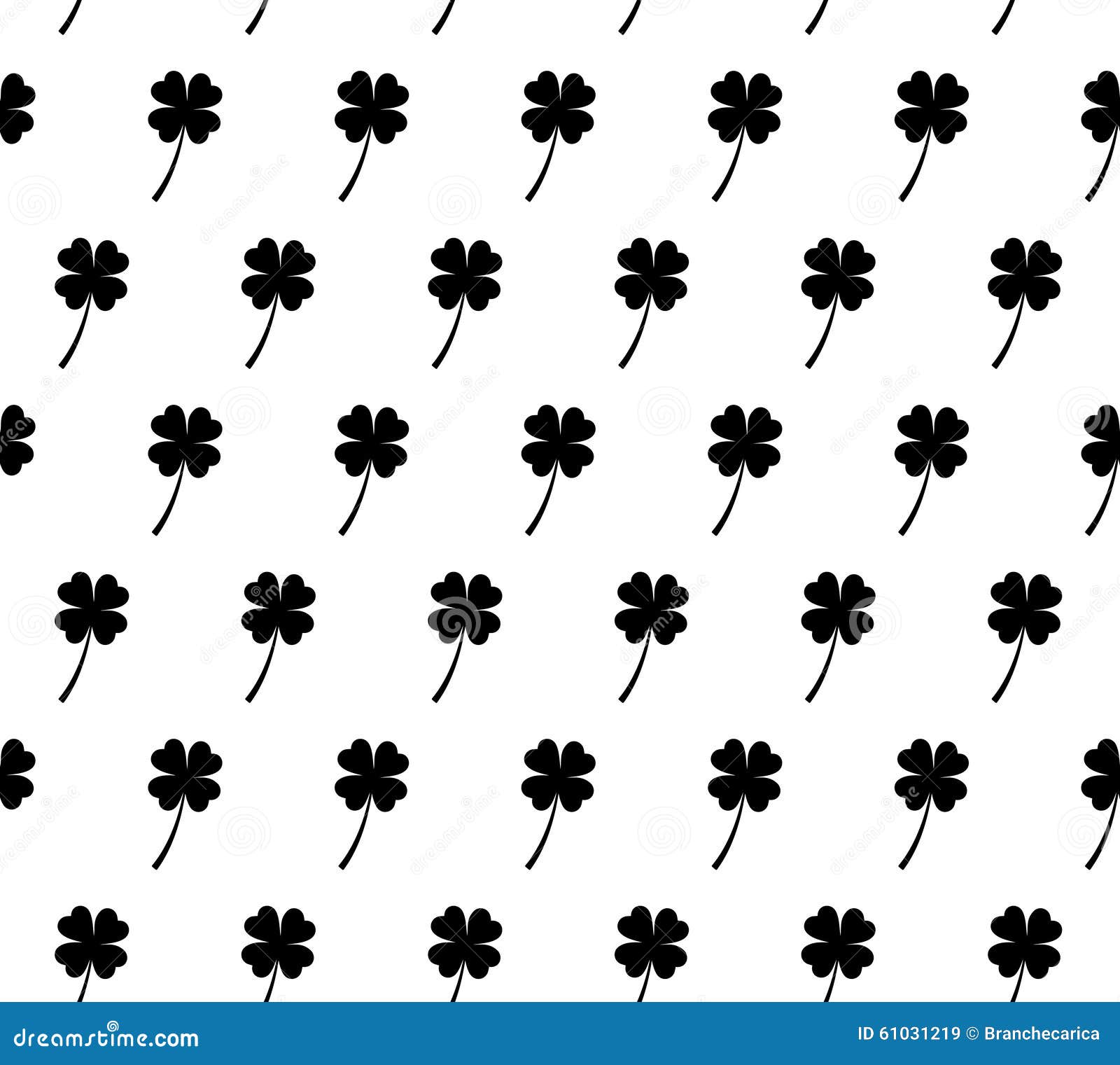 Four Leaf Clover Seamless Pattern Stock Vector - Illustration of ...