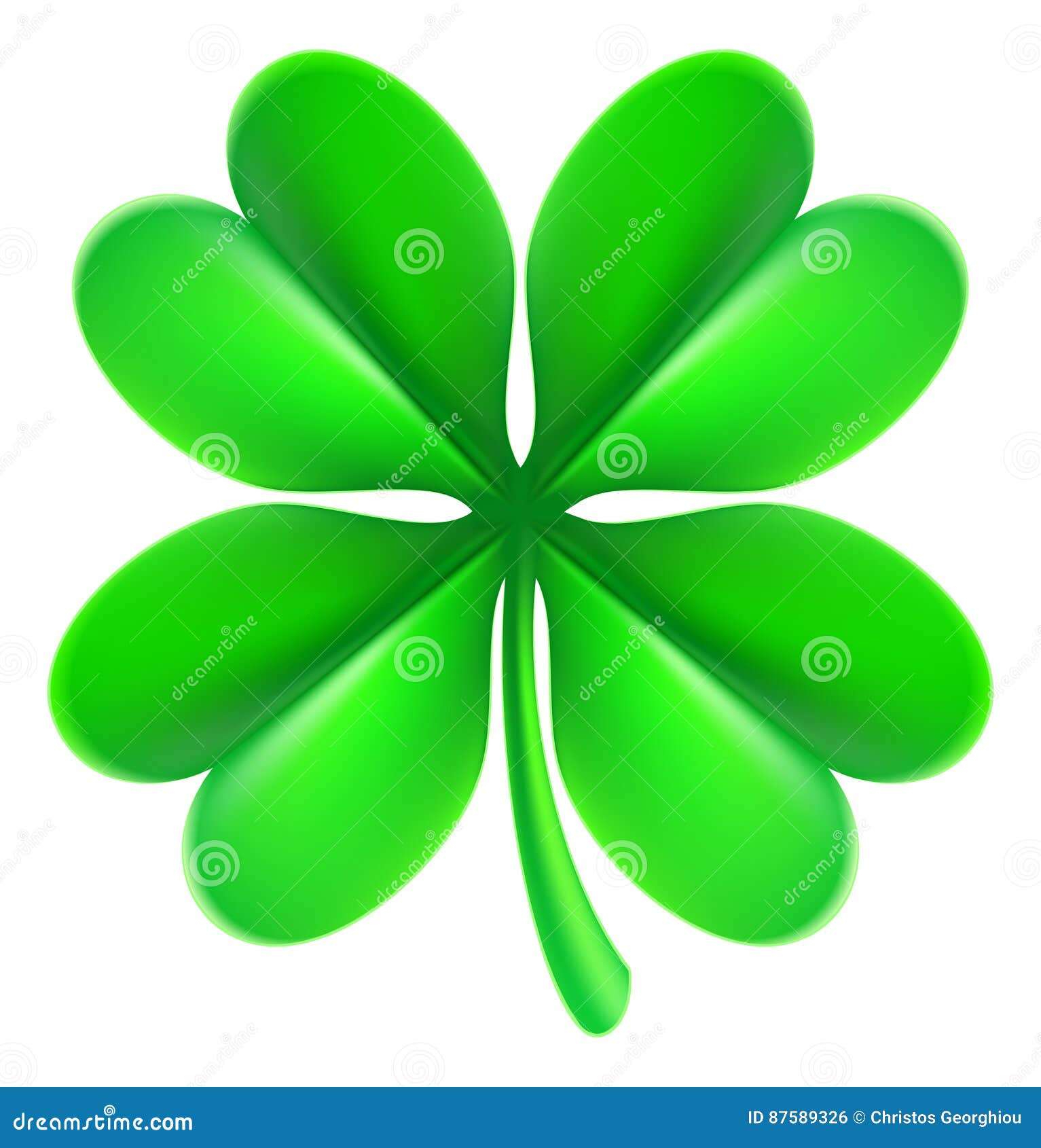 Four Leaf Clover Shamrock stock vector. Illustration of graphic - 87589326