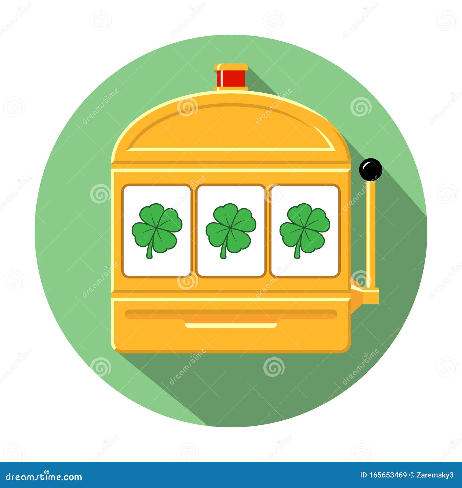 Four-leaf Clover Slot Machine Icon Vector Illustration Stock Vector ...