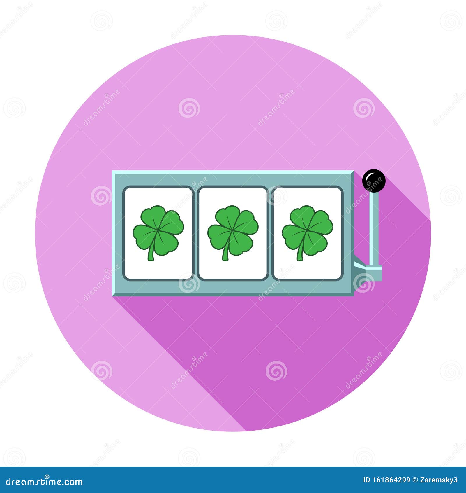 Four-leaf Clover Slot Reels Icon Vector Illustration Stock Vector ...