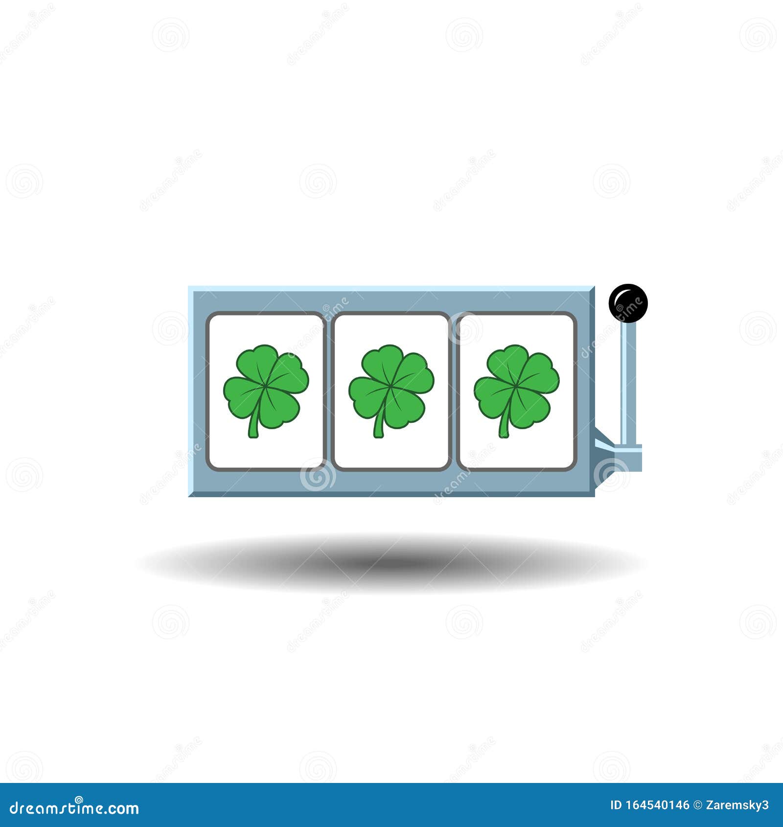 Four-leaf Clover Slot Reels Icon Vector Illustration Stock Vector ...