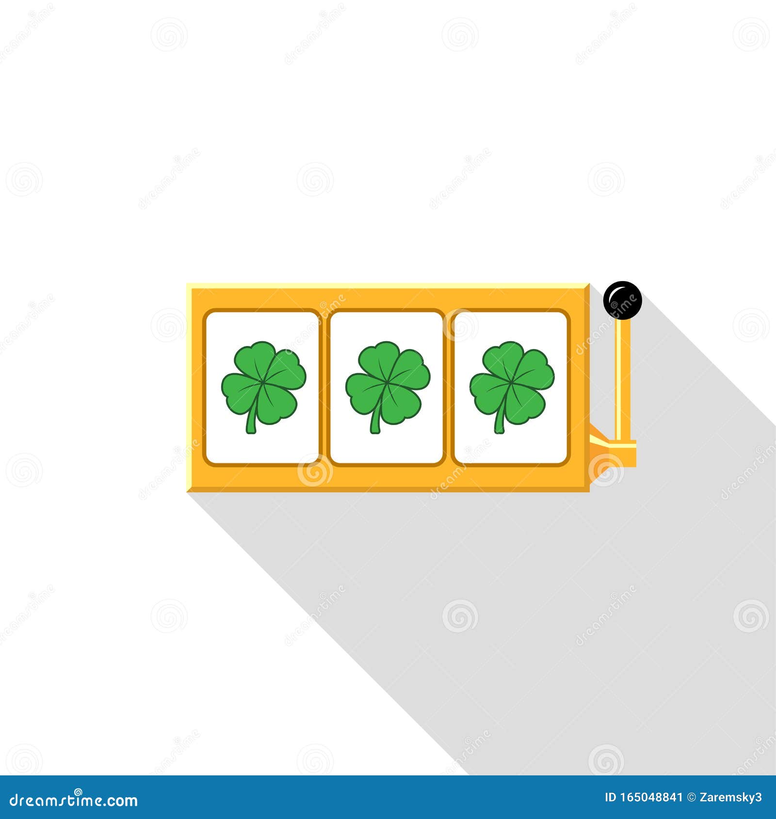 Four-leaf Clover Slot Reels Icon Vector Illustration Stock Vector ...