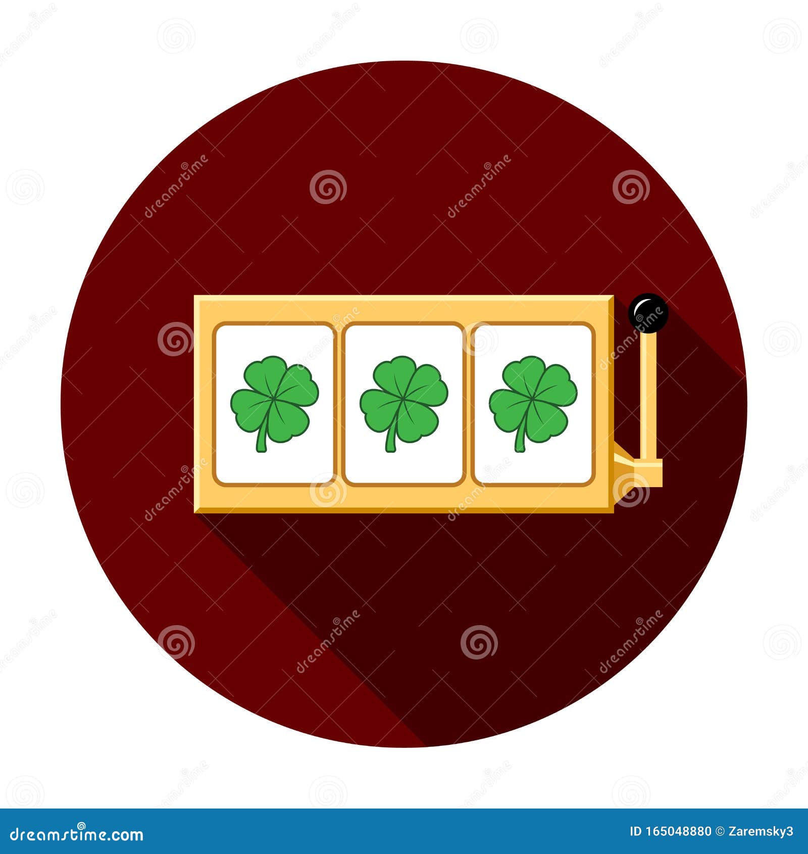 Four-leaf Clover Slot Reels Icon Vector Illustration Stock Vector ...