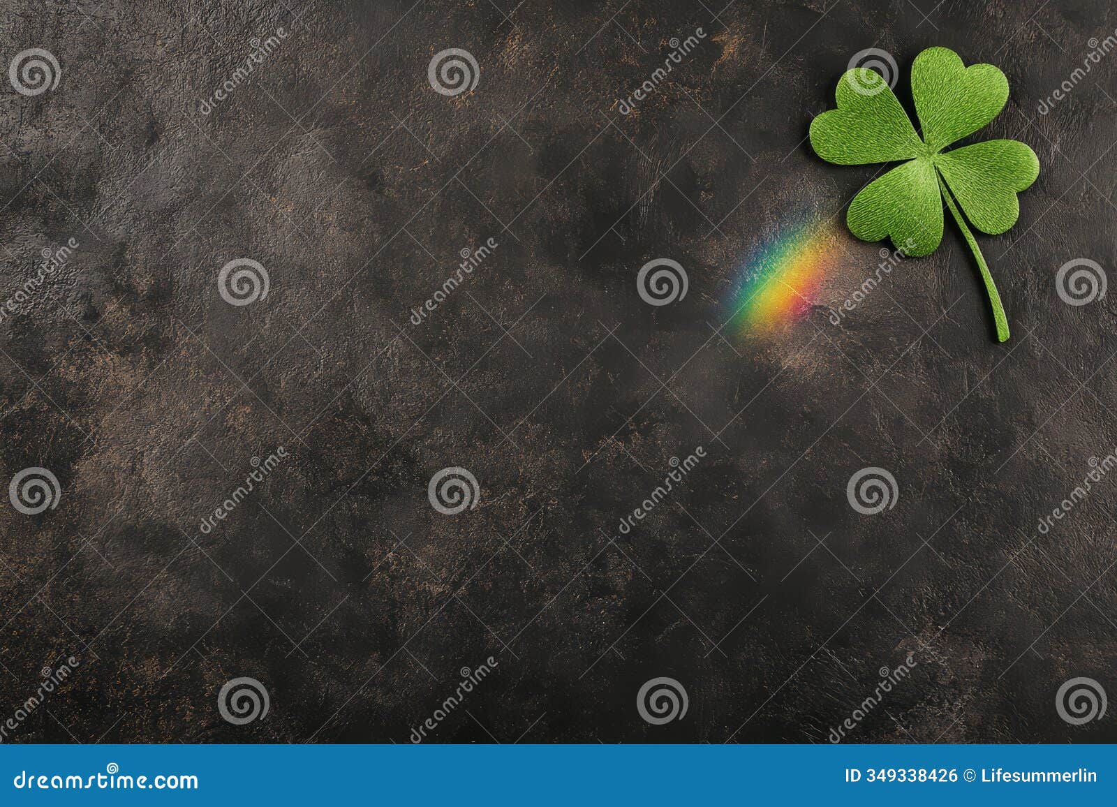 Four-Leaf Clover with Subtle Rainbow, Symbol of Luck and Hope Stock ...