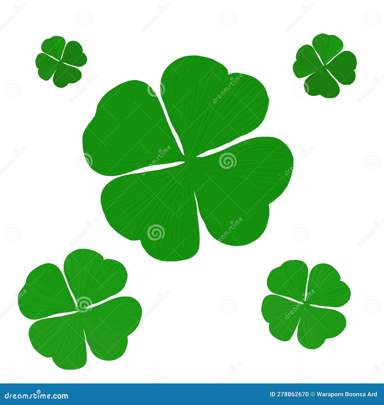 Four-leaf Clover. Symbol for Luck. St Stock Photo - Image of clover ...