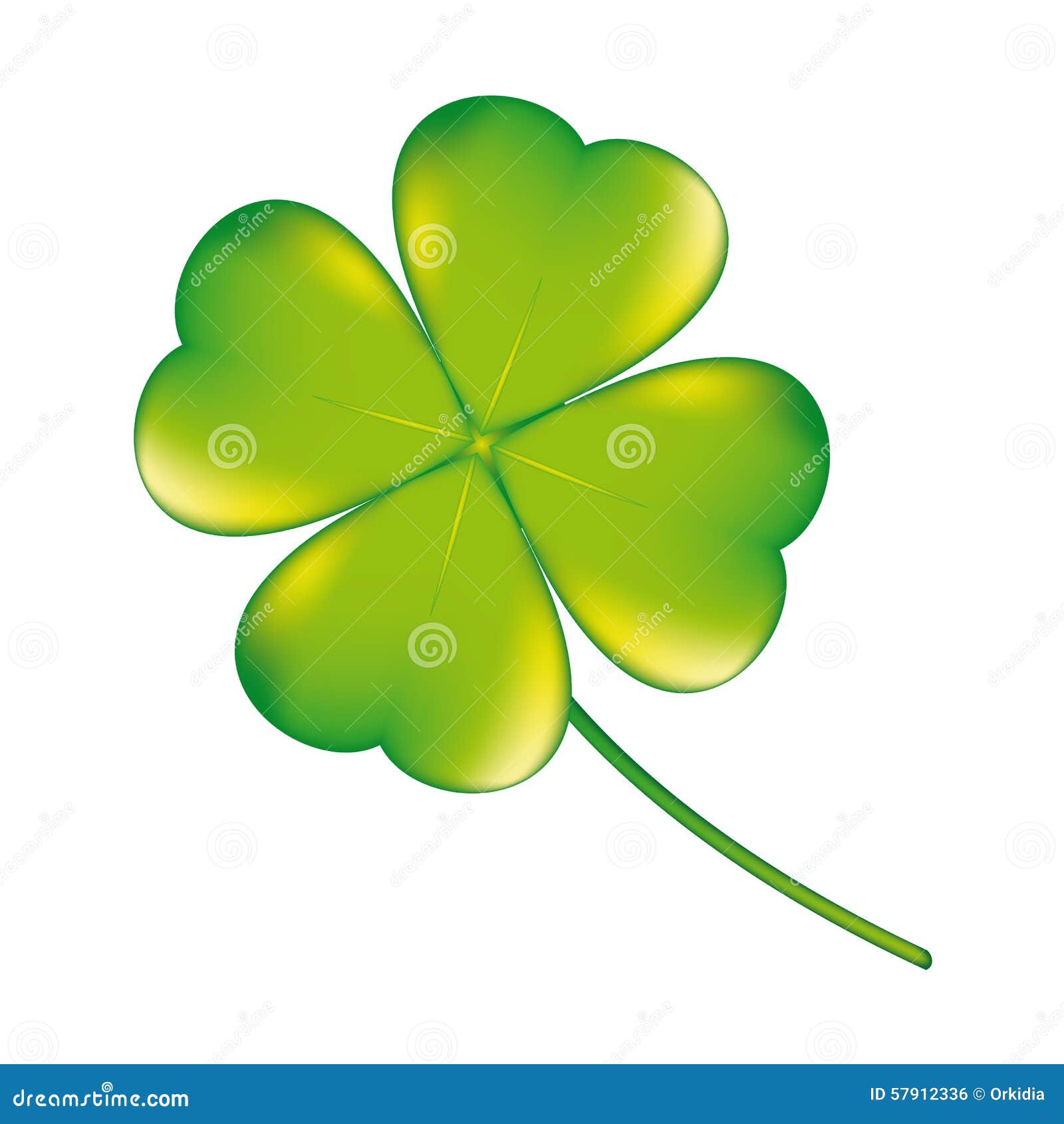 Four leaf clover symbol stock vector. Illustration of superstition ...