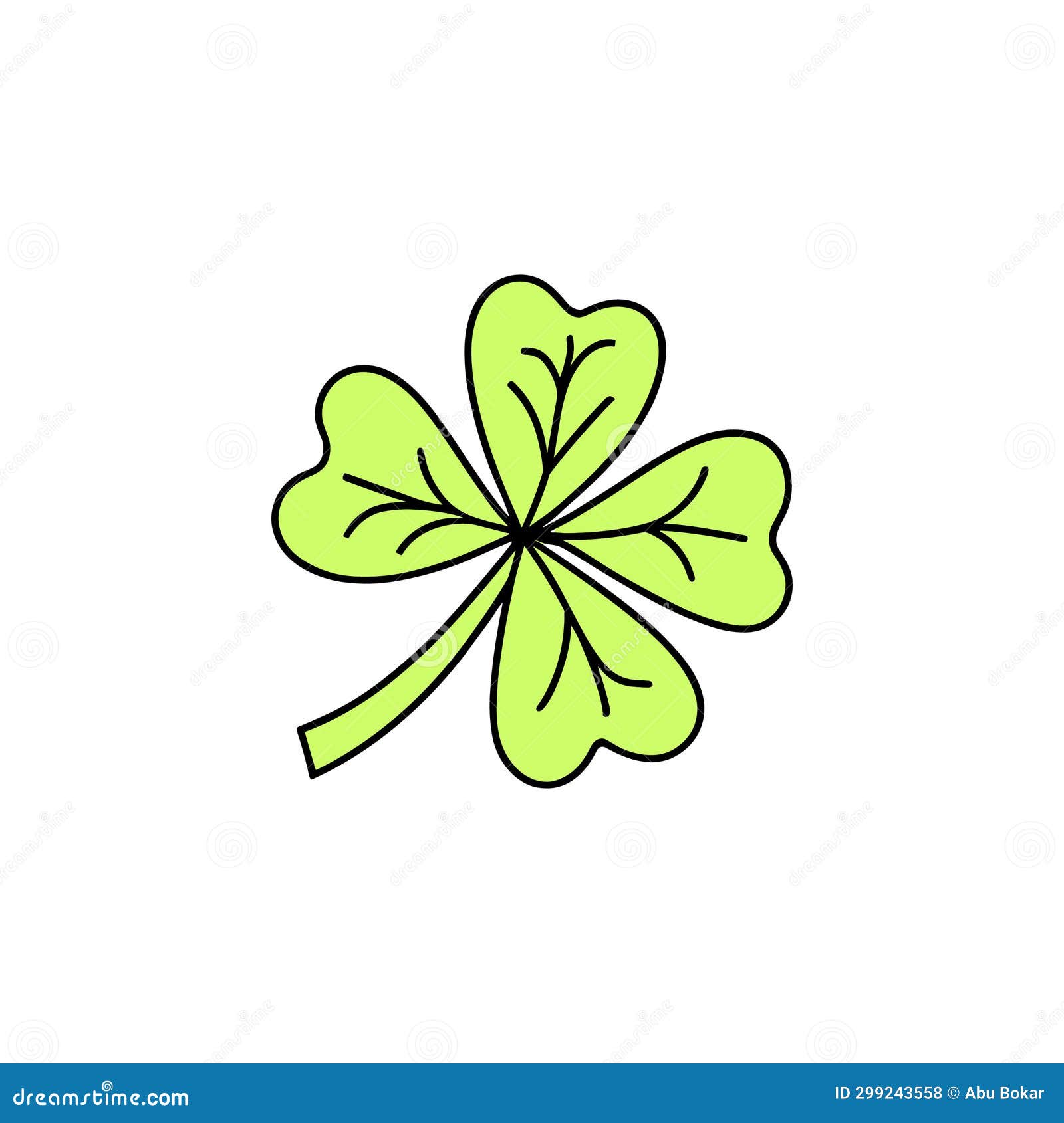 Four Leaf Clover Symbol Vector Stock Illustration - Illustration of ...