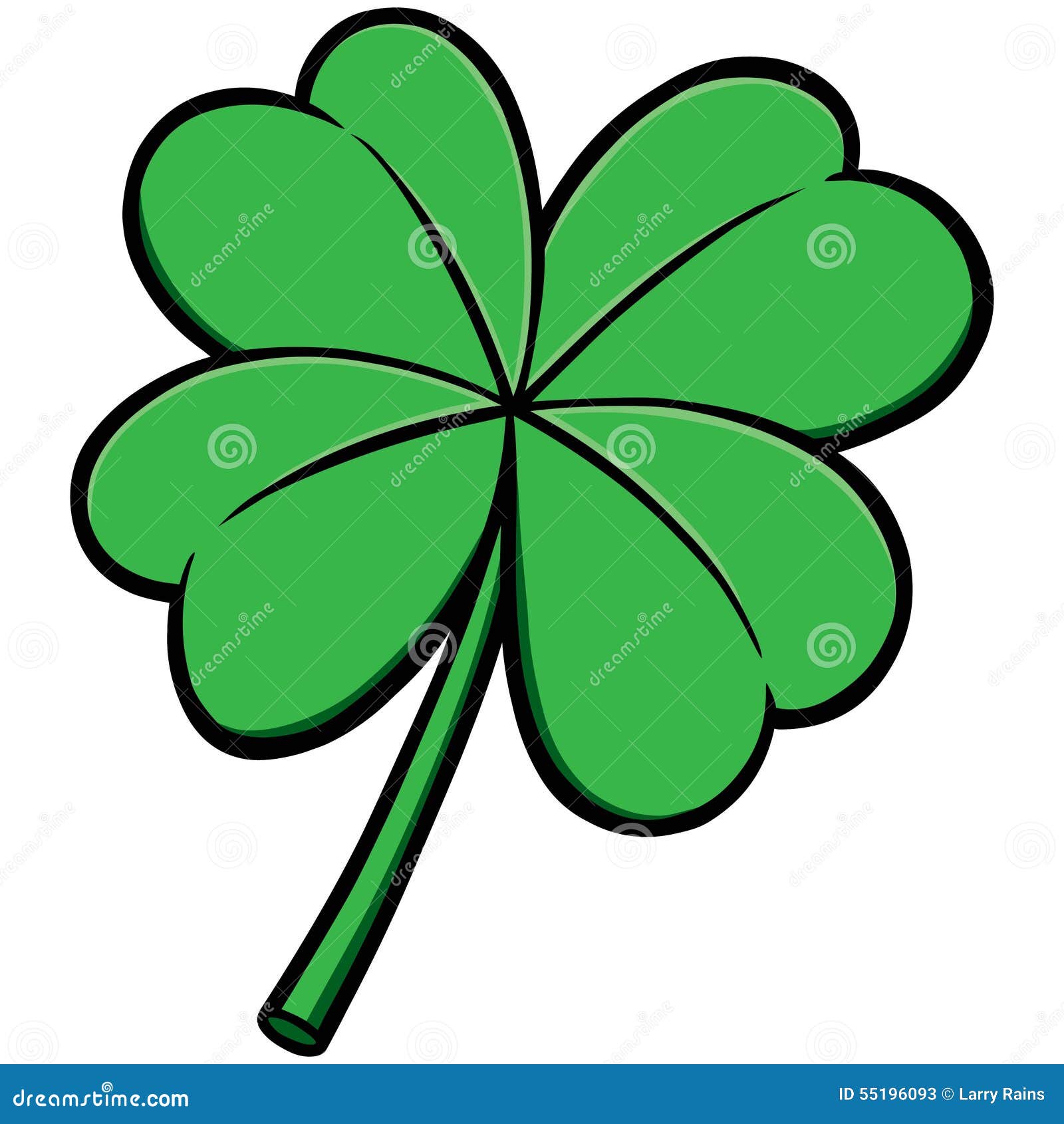 Four Leaf Clover stock vector. Illustration of european - 55196093 Four Leaf Clover stock vector. Illustration of european - 55196093
