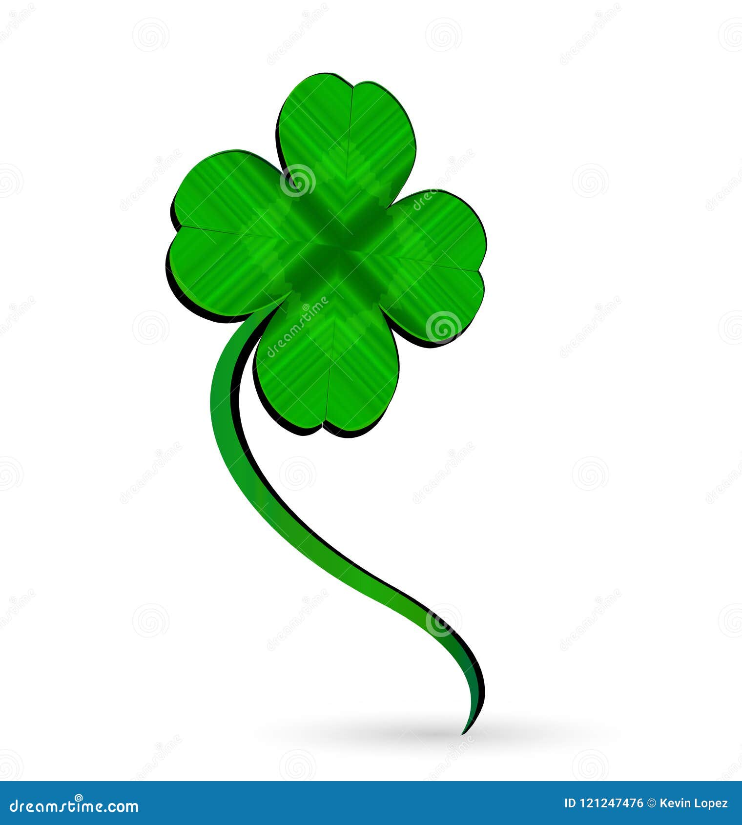 Four Leaf Clover Vector Isolated Stock Vector - Illustration of ...