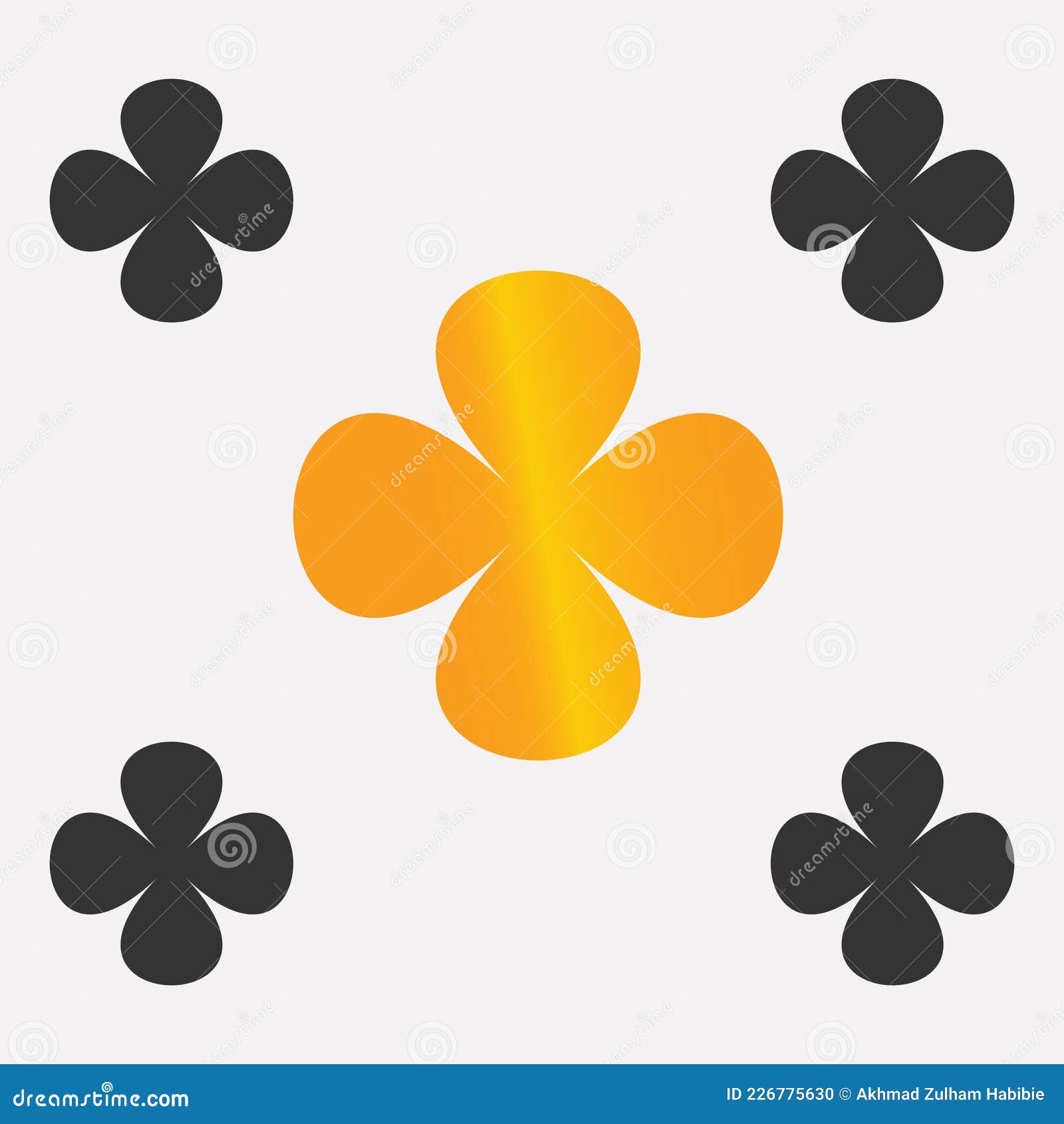 Four Leaf Golden Clover Texture Design Stock Vector - Illustration of ...