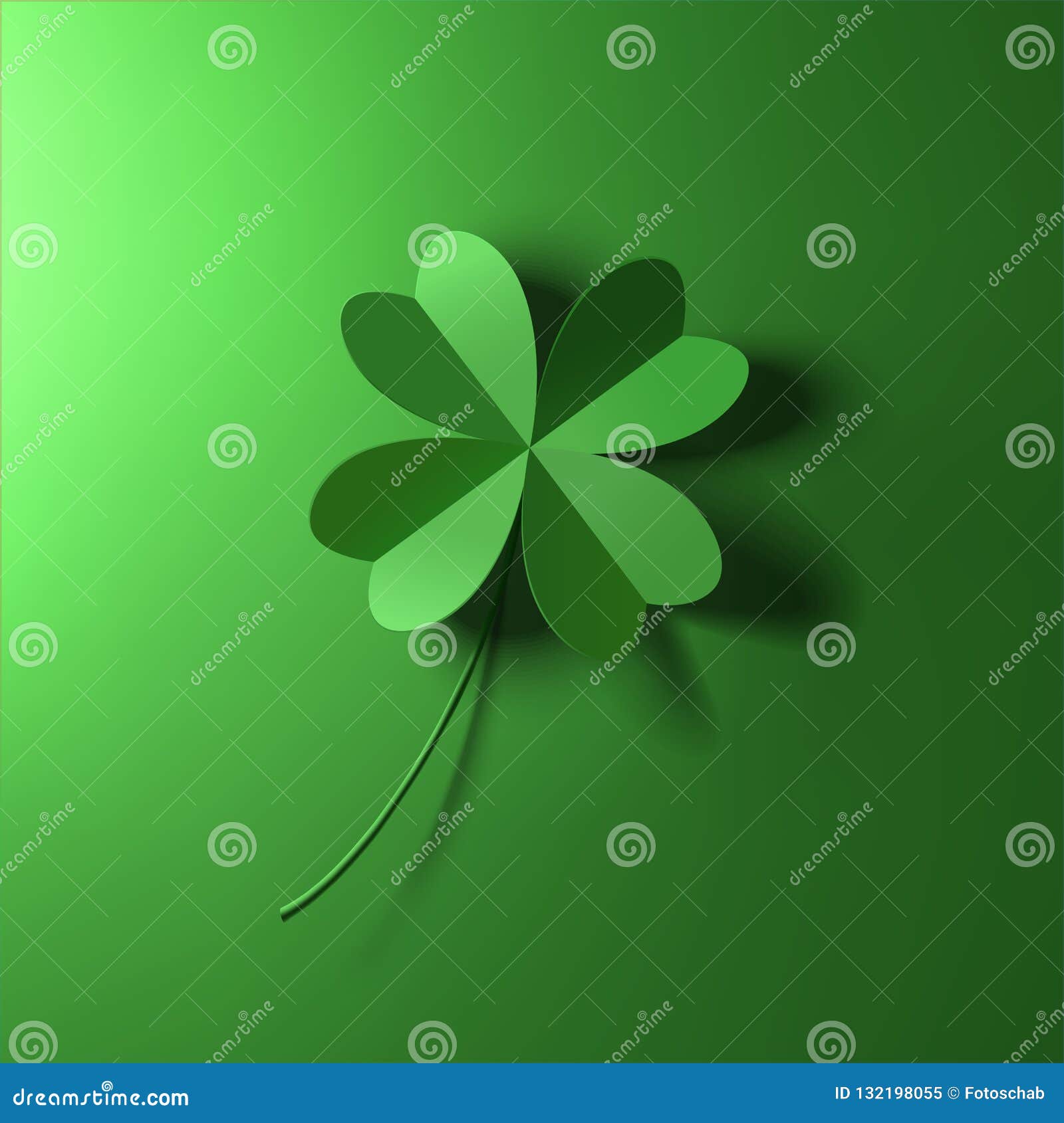 Four-leaf Lucky Clover Leaf Vector Illustration Stock Vector ...