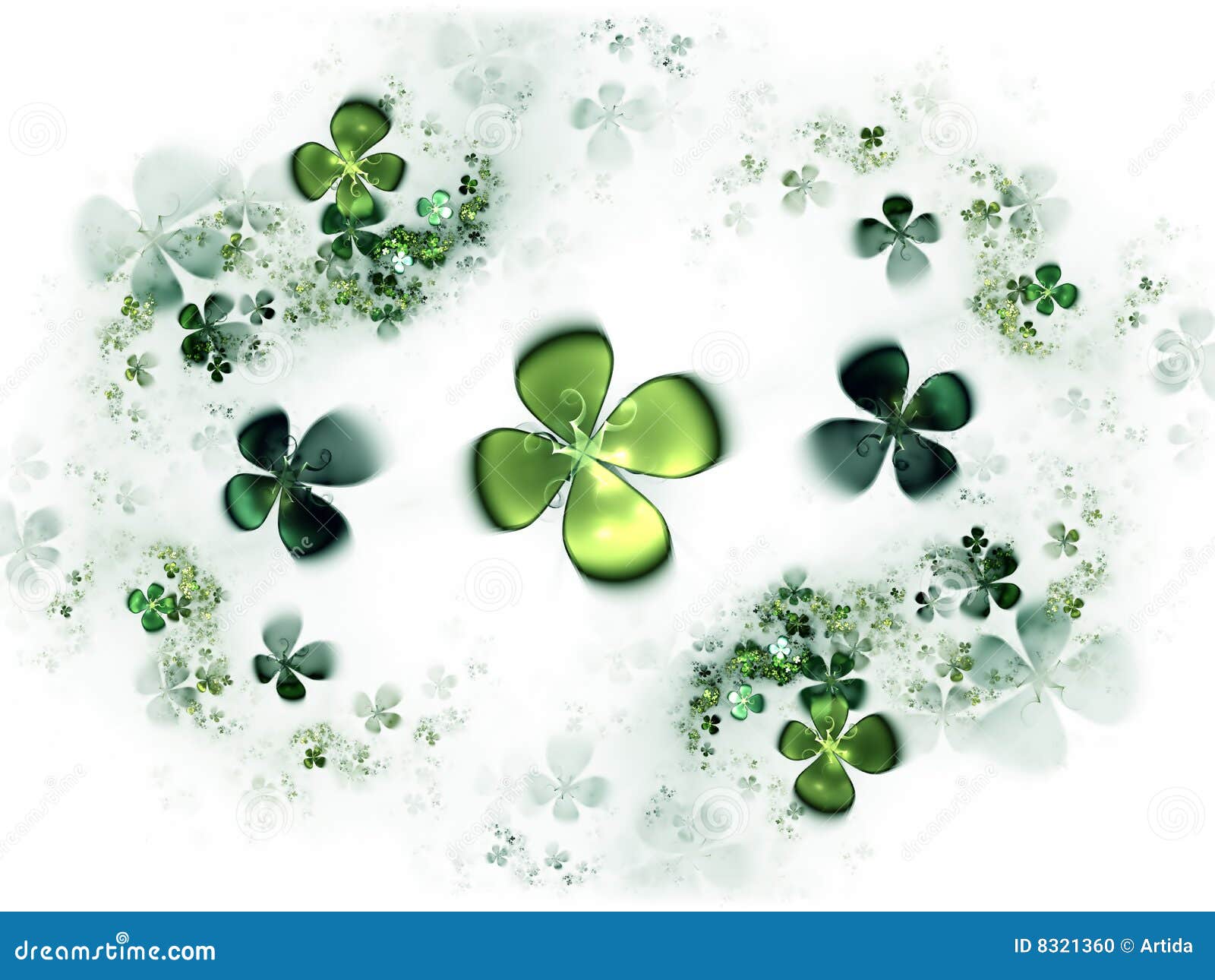 Four-Leafed Clover Collage Of Triangles Vector Illustration ...
