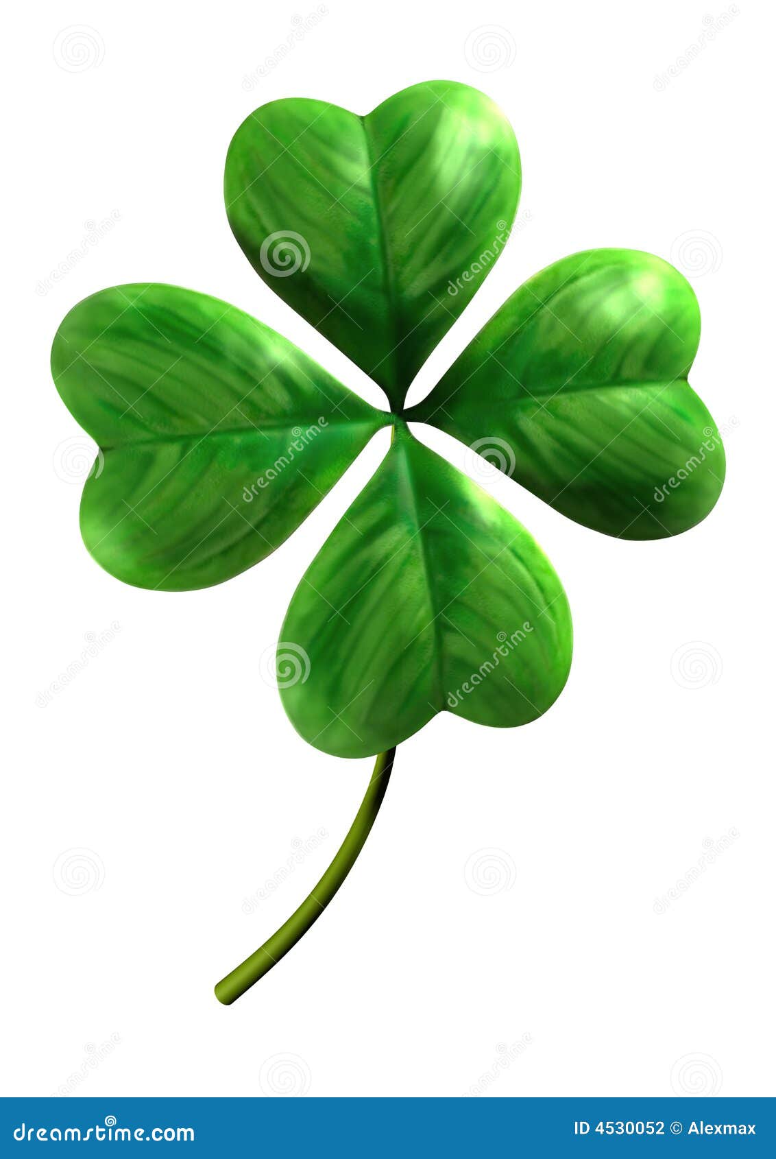 Four leafed shamrock stock illustration. Illustration of leaves - 4530052