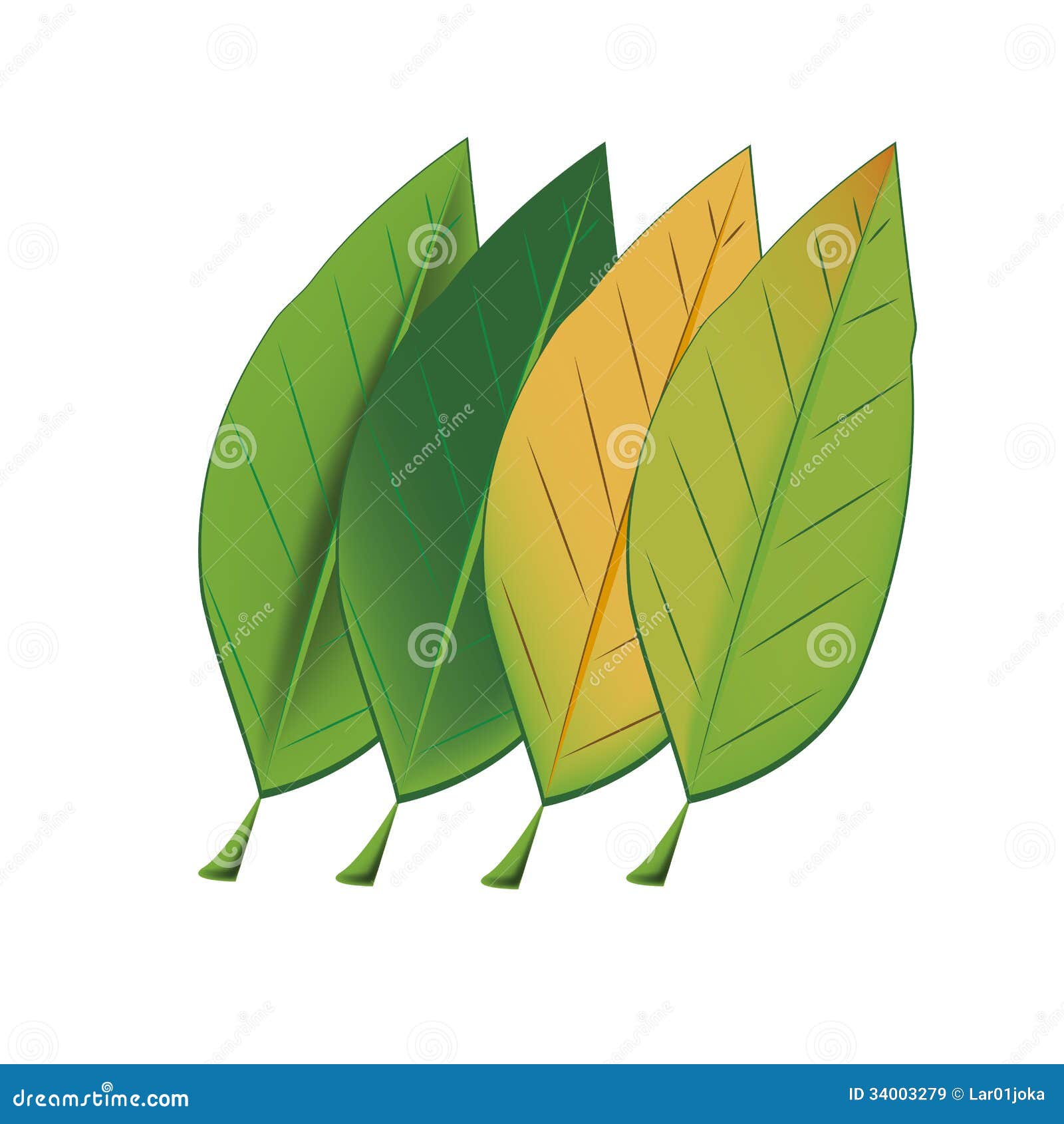 Four leafs stock vector. Illustration of blue, nature - 34003279