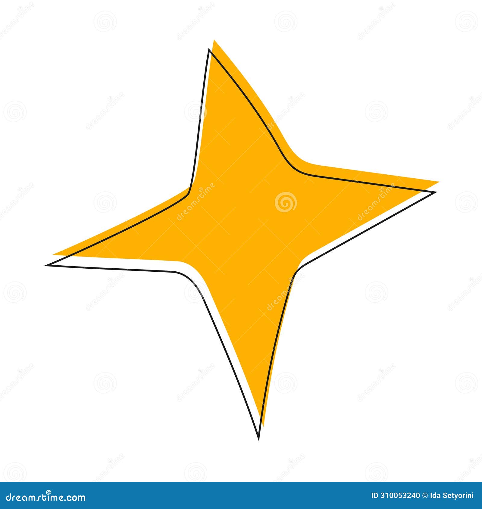 Four-legged Star Geometric Icon Stock Illustration - Illustration of ...