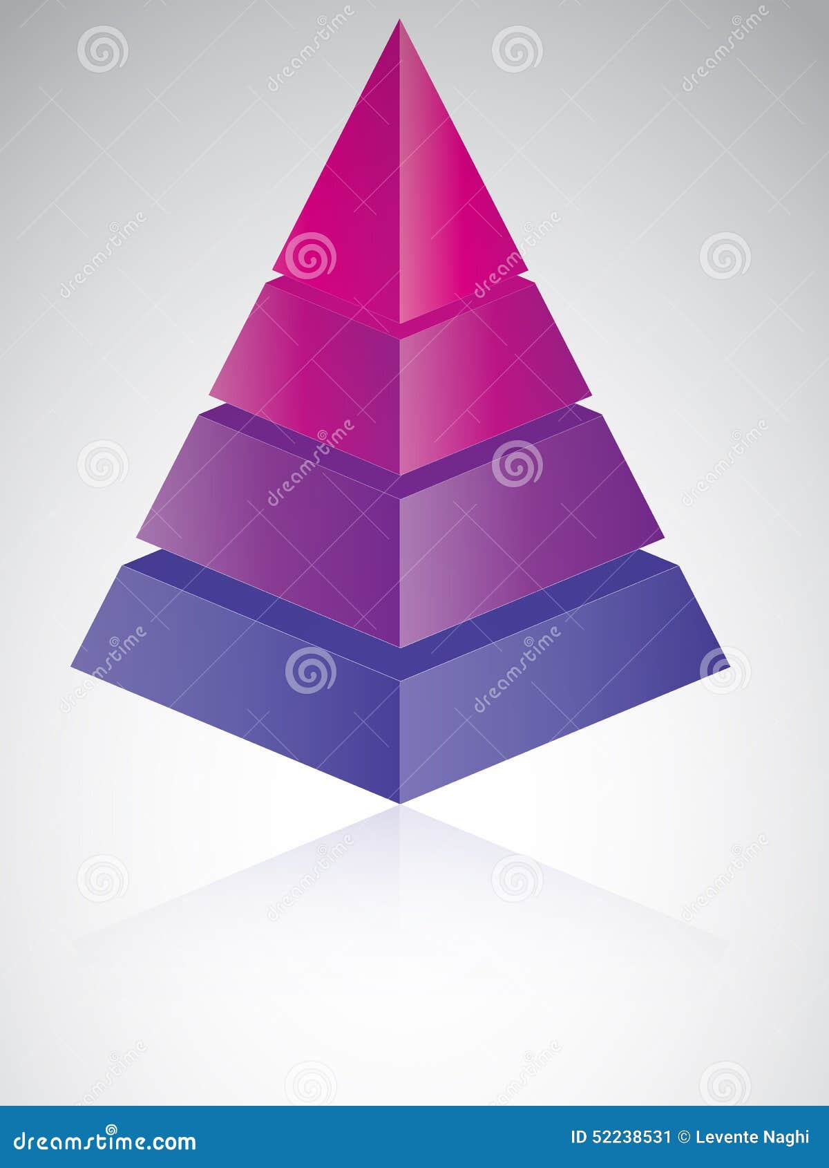 Four Level Pyramid Cartoon Vector | CartoonDealer.com #52238531