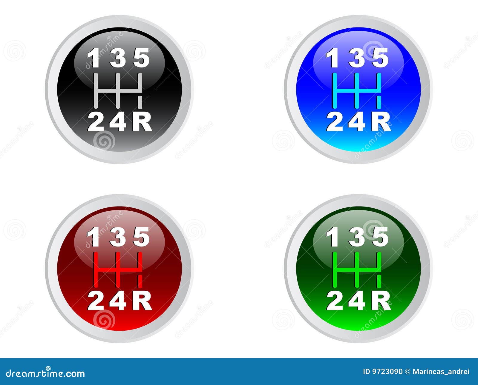 Four lever speed stock vector. Illustration of accelerate - 9723090