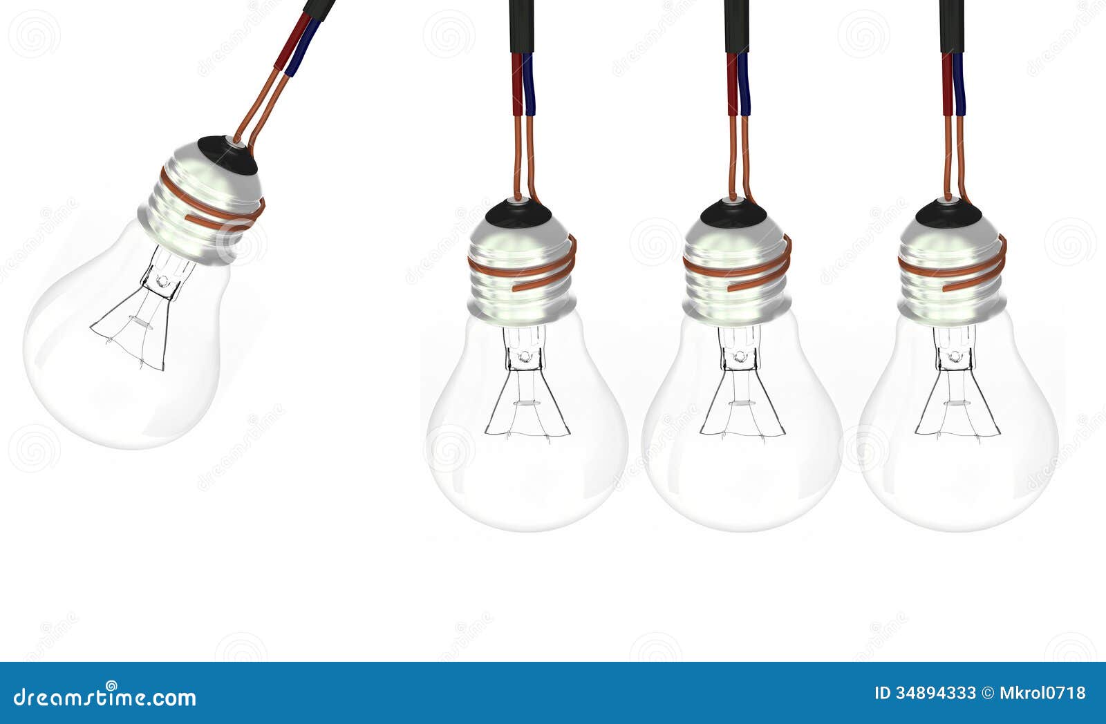 Four light bulbs stock image. Image of balls, light, bill - 34894333