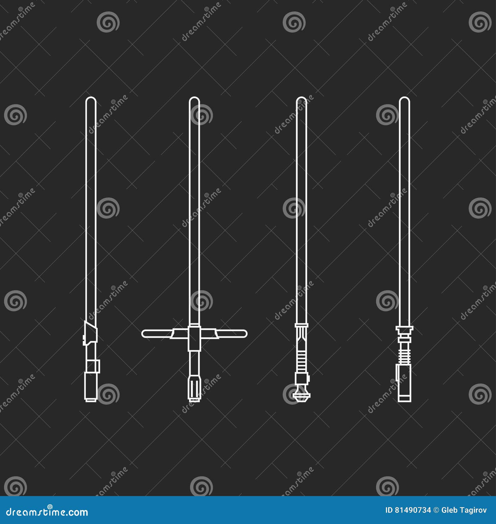 Four Of Swords. Woman Sleeping On A White Bed, Holding A Sword. Three ...