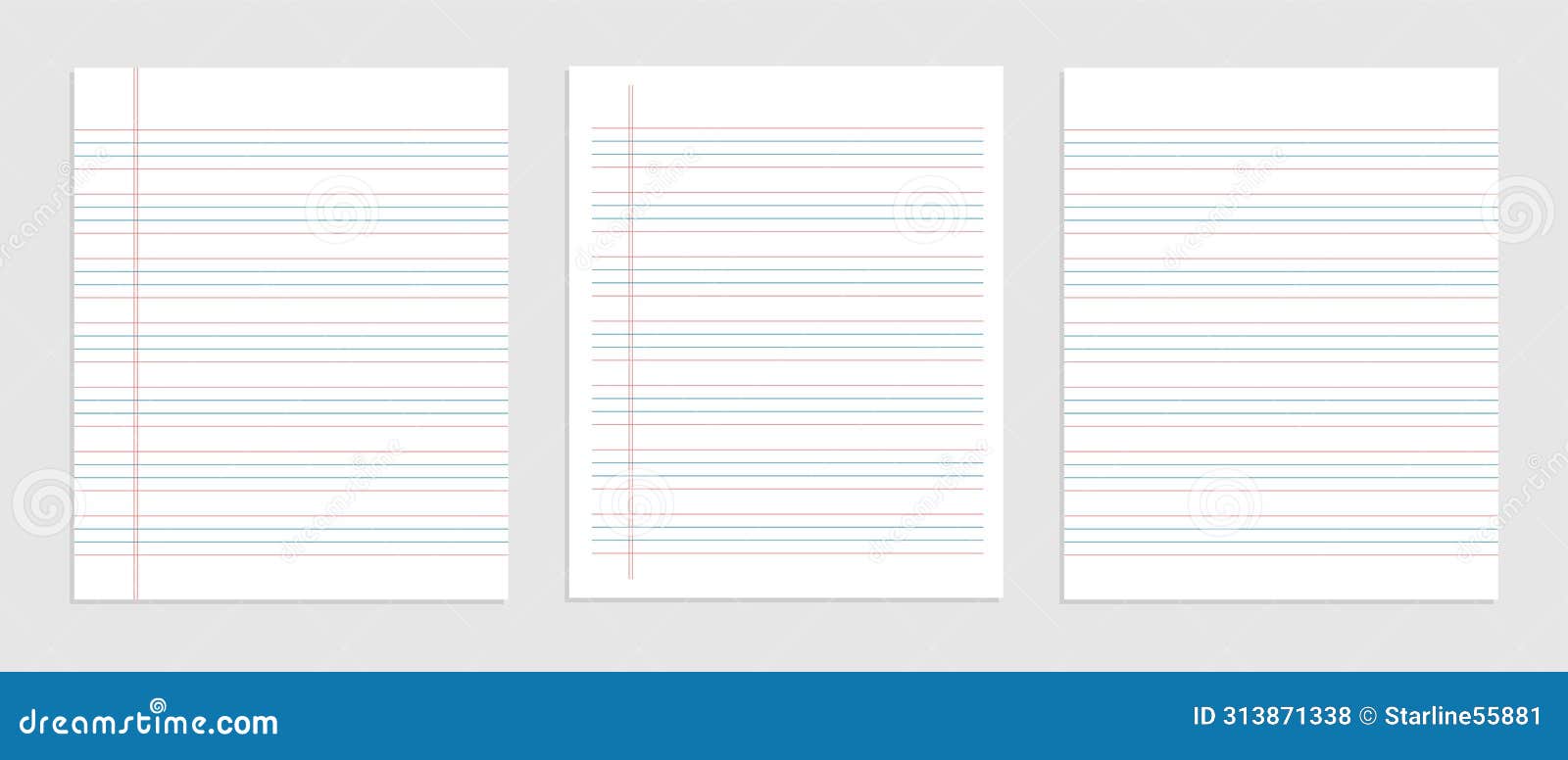 Four Line English Paper Sheet of Notebook Stock Vector - Illustration ...