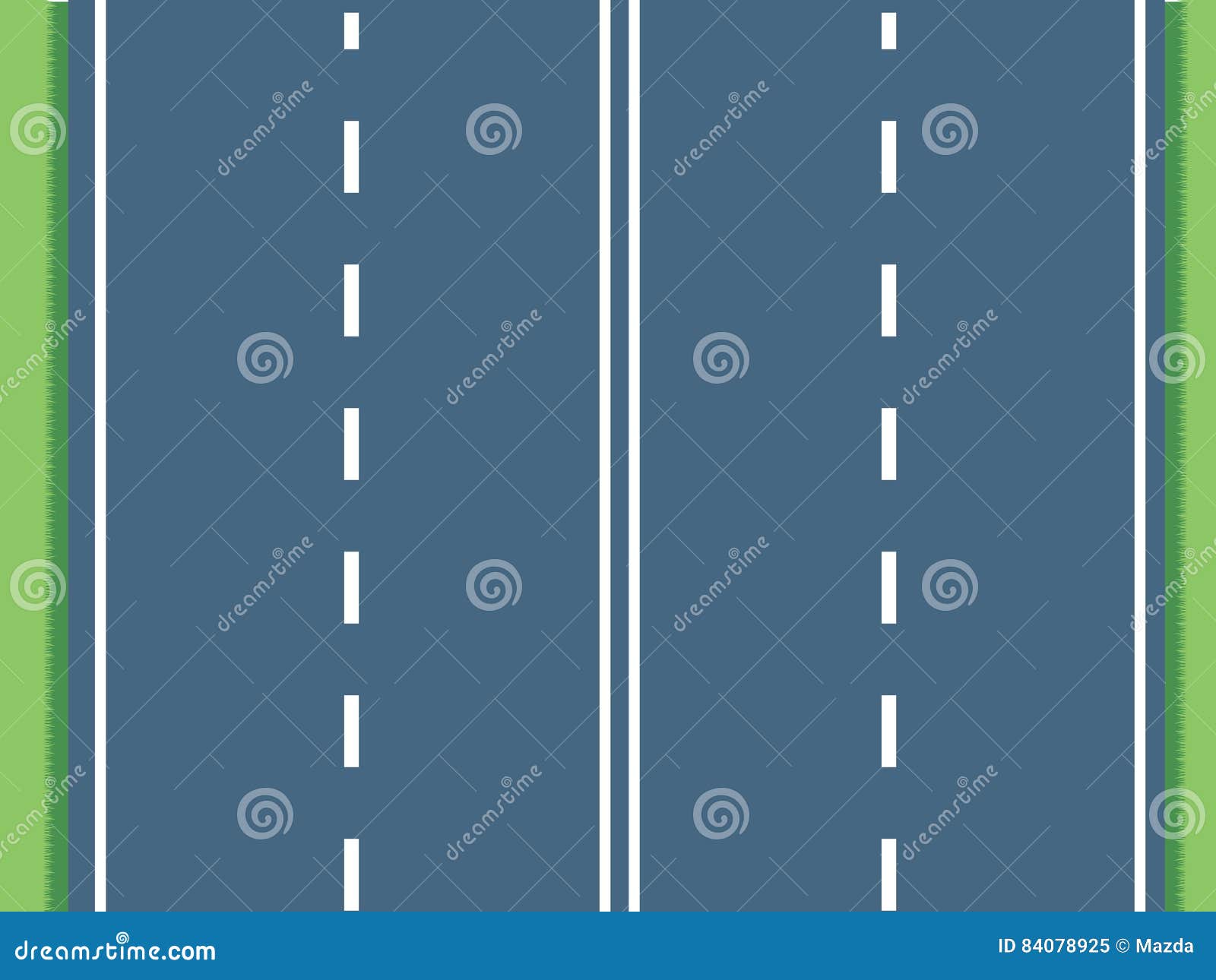 Four line road stock vector. Illustration of roadside - 84078925