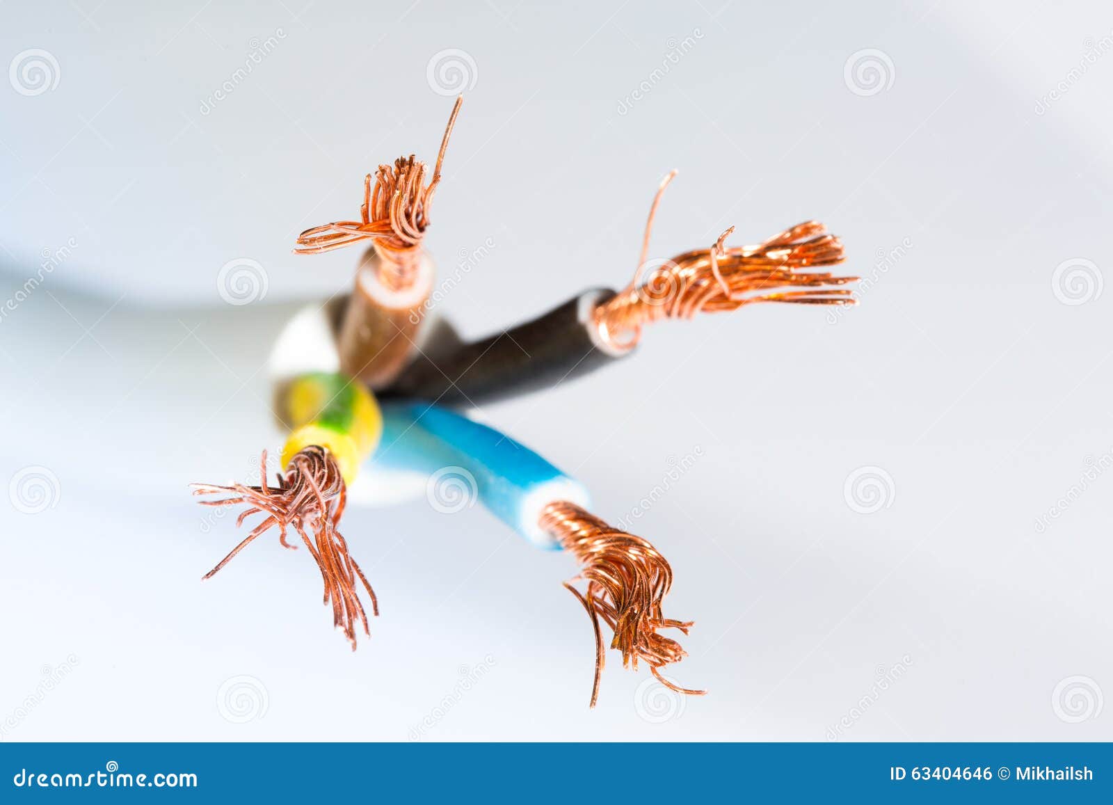Four-lines cable close up stock photo. Image of black - 63404646