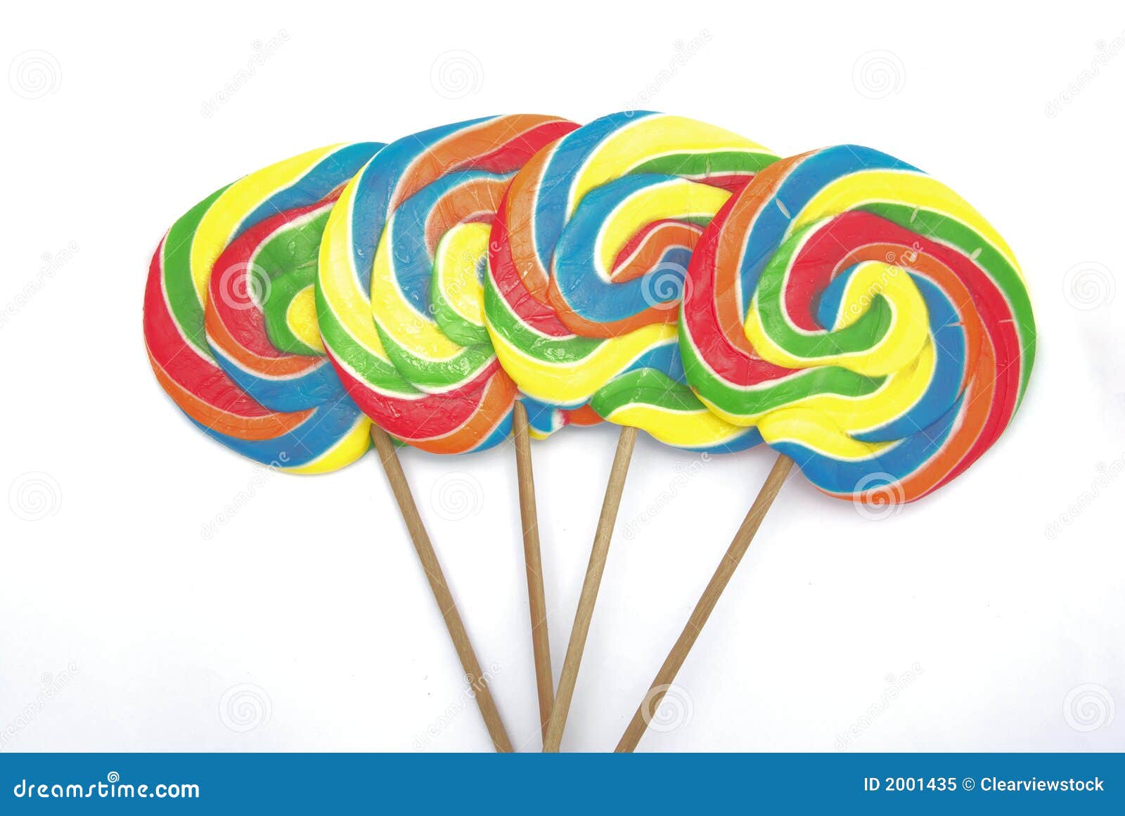 Four Lollipops On White Background Royalty Free Stock Photo - Image ...