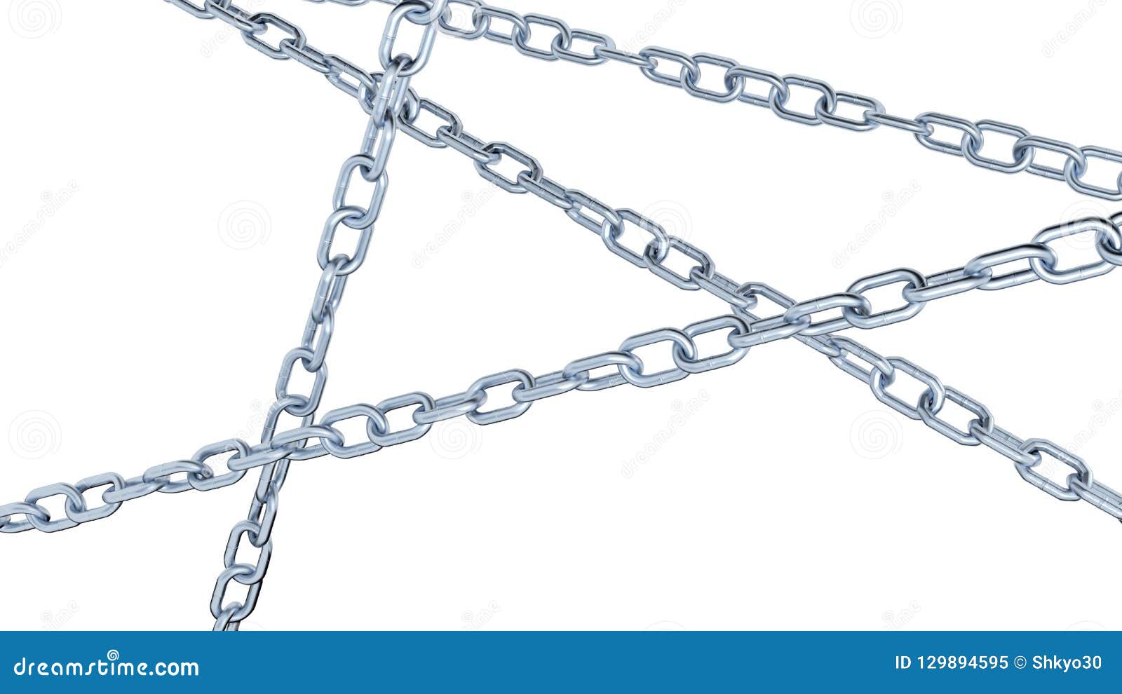 Four Long Metal Chains stock illustration. Illustration of five - 129894595