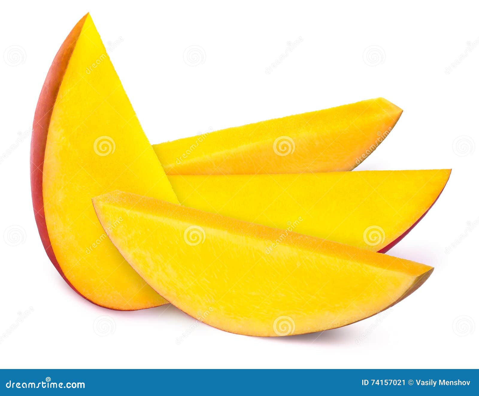 Four Mango Isolated On White Background Stock Photography ...
