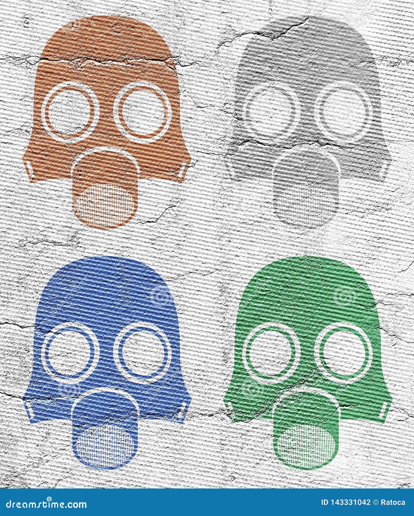 Man In Gas Mask And Radiation Protective Suit. Cartoon Vector ...