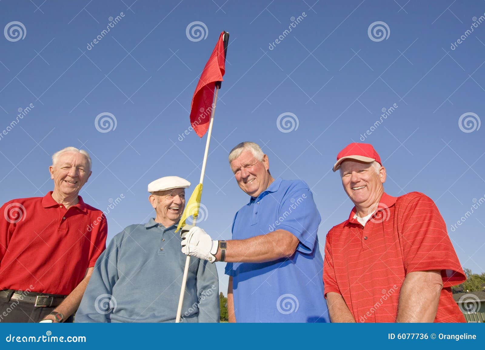 Four Men Standing on Course Stock Photo - Image of group, playing: 6077736