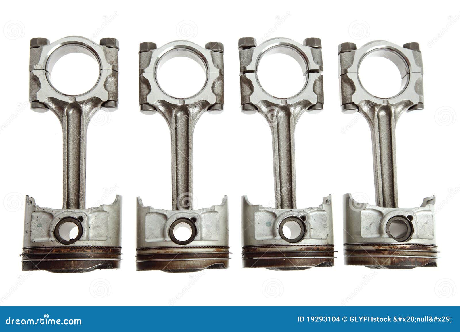 Four Metal Pistons stock photo. Image of tough, mechanical - 19293104