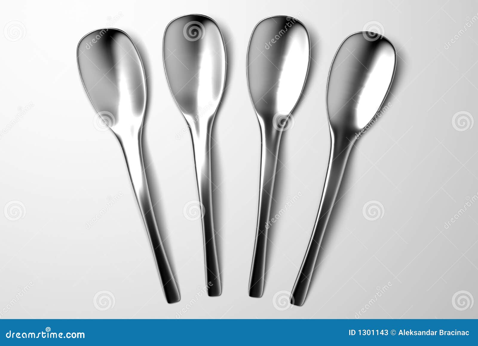 Four Metal Spoons Stock Illustrations – 4 Four Metal Spoons Stock ...