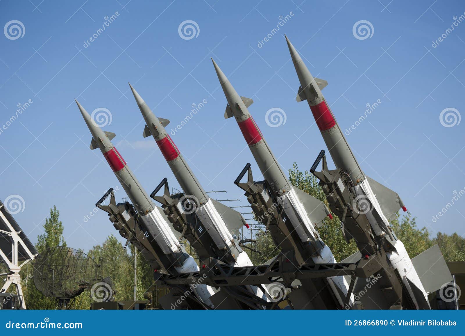 Four missiles stock photo. Image of locator, helicopters - 26866890