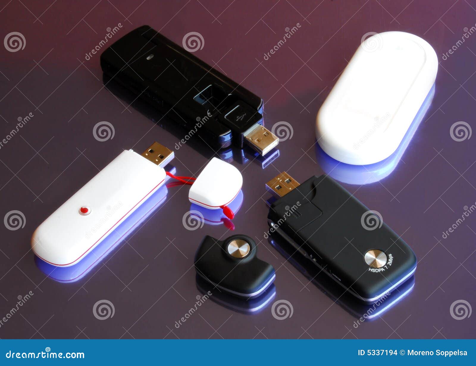 Four modem Usb 3G key stock photo. Image of access, equipment - 5337194