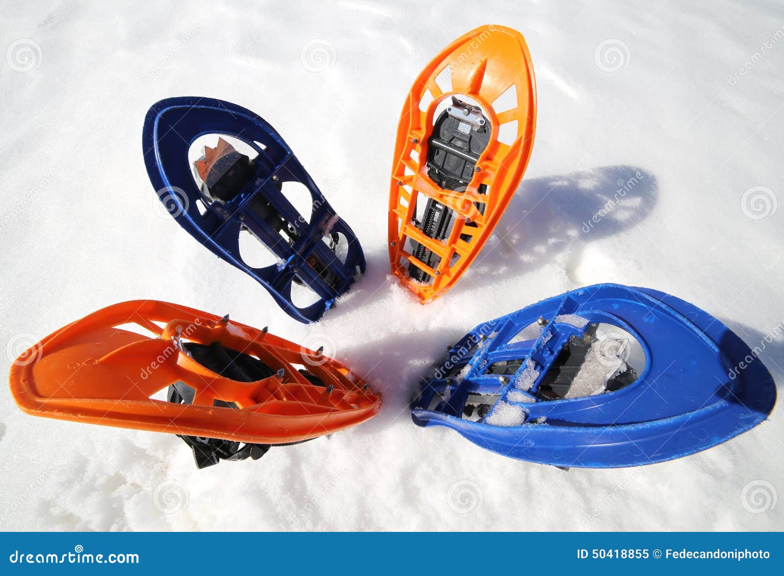 Four Modern Snowshoes in the Mountain Stock Image - Image of mountain ...