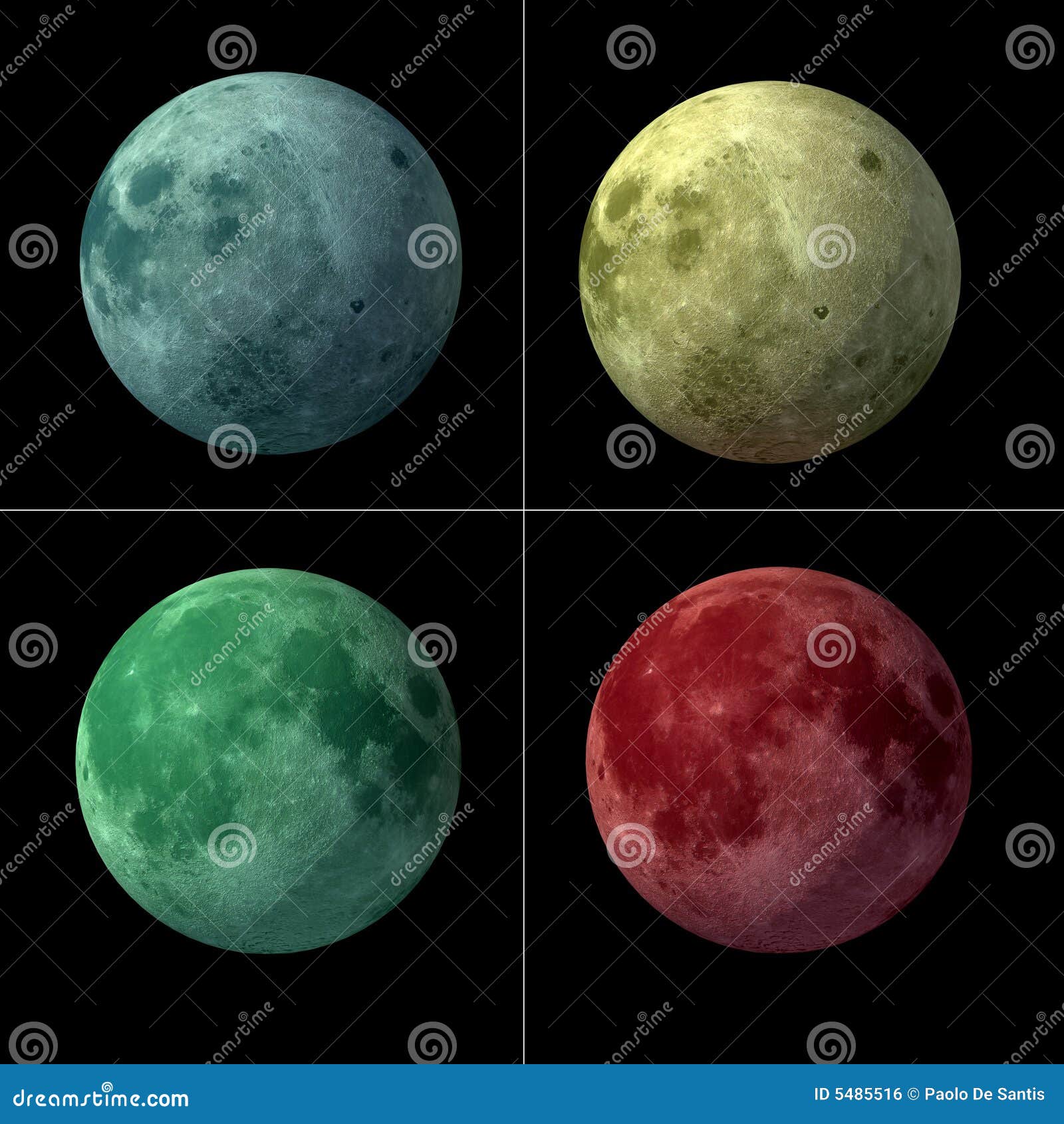 Four Moon stock illustration. Illustration of astronomy - 5485516