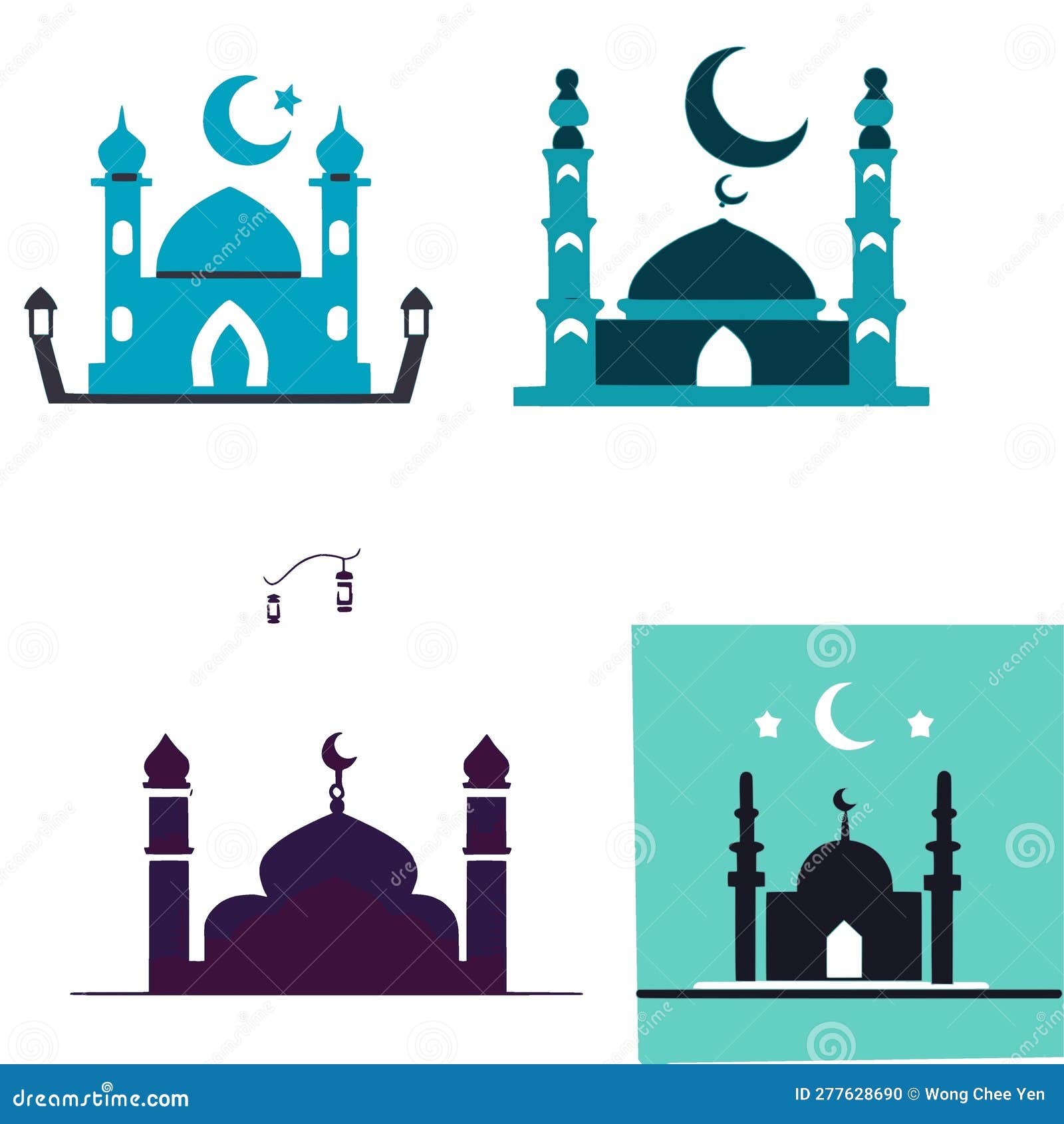Four Mosques Vector Graphics Stock Photography | CartoonDealer.com ...