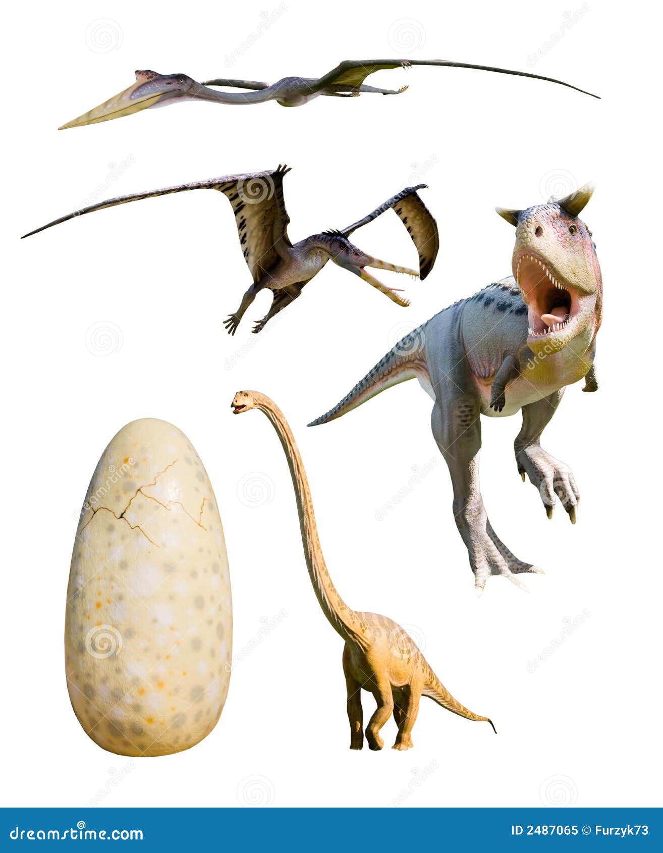 Four Most Popular Dinosaurs - Stock Illustration - Illustration of ...