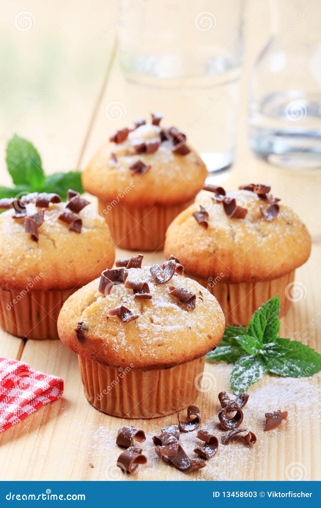 Four muffins stock image. Image of sweet, muffins, cupcakes - 13458603