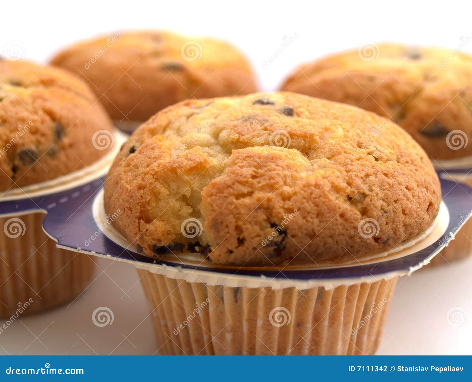 Four muffins stock photo. Image of dessert, chocolate - 7111342