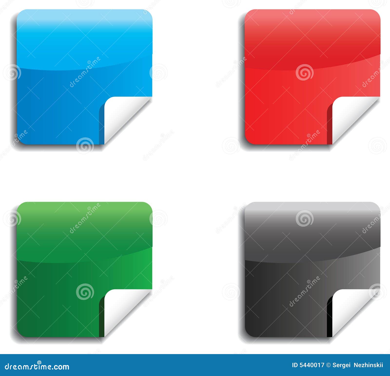 Four multi-coloured banner stock vector. Illustration of collection ...
