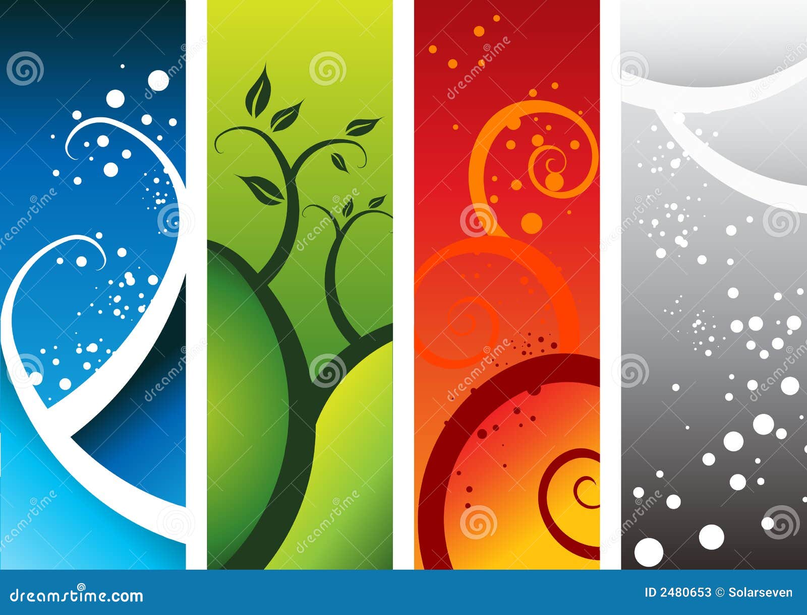 Four Natural Elements stock illustration. Illustration of drops - 2480653