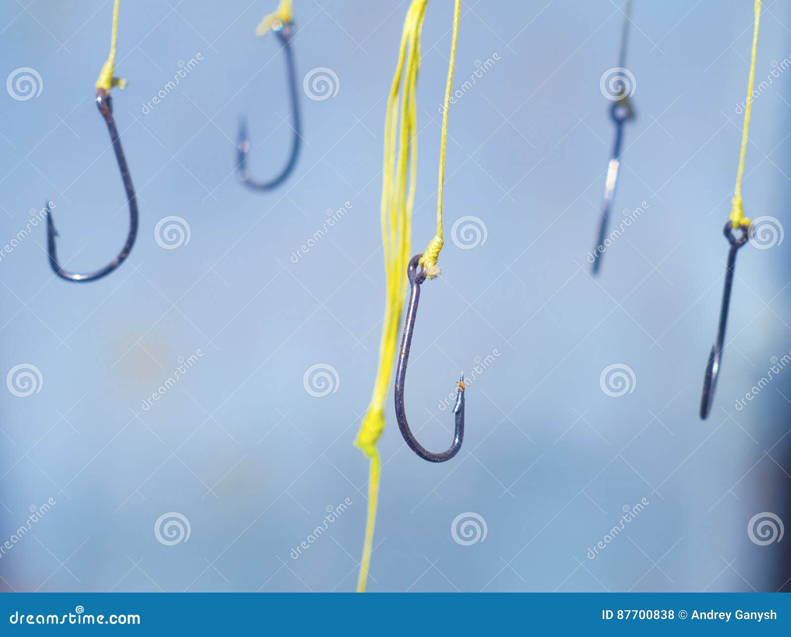 Four Nice Colorful Floats with Hooks for Fishing Stock Photo - Image of ...