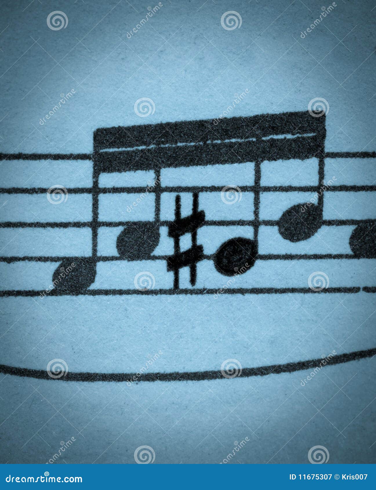 Four Notes with One Sharpened Stock Image - Image of sheet, music: 11675307