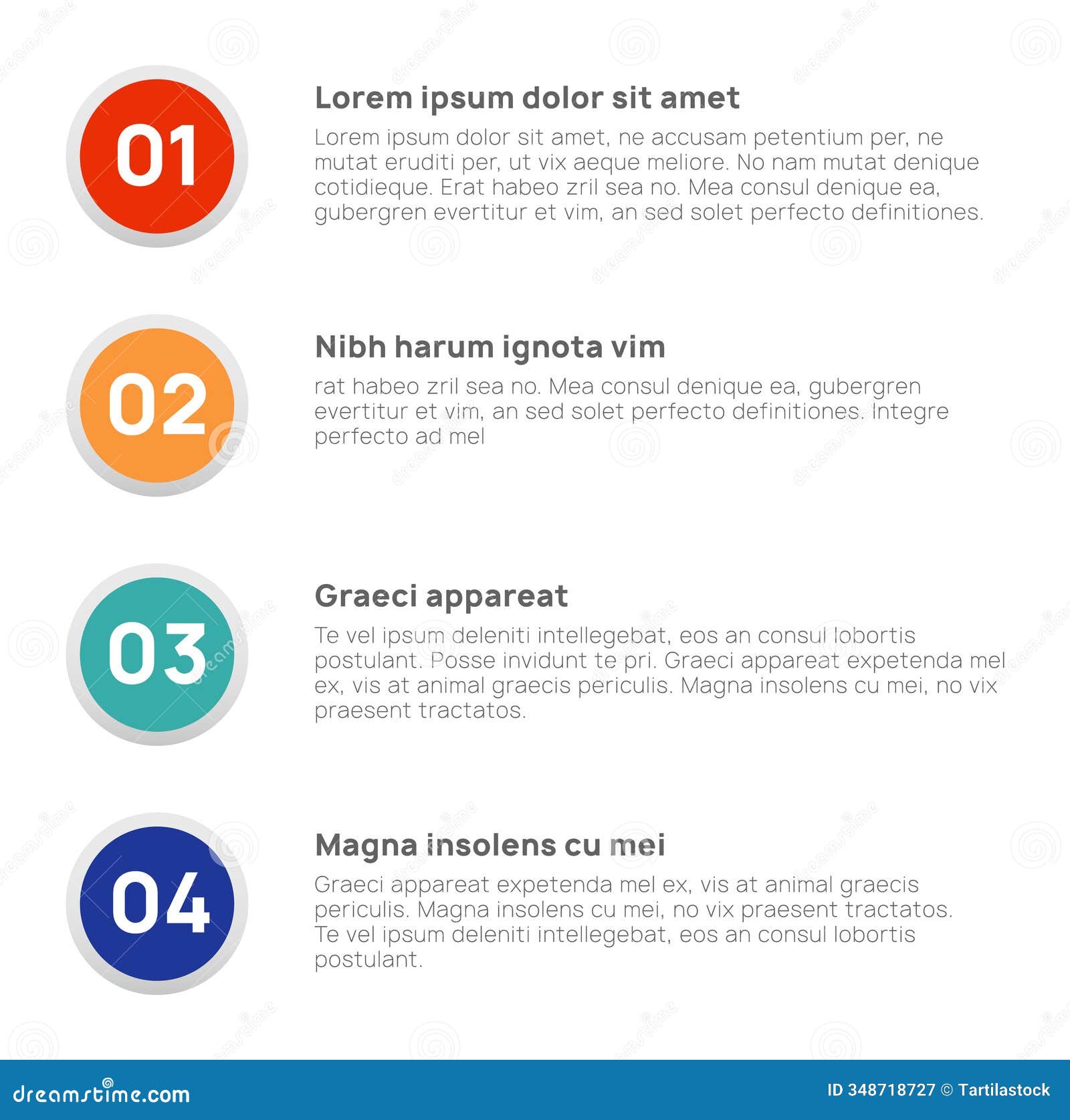 Four Numbered Colorful Circles are Labeling Different Steps of a ...