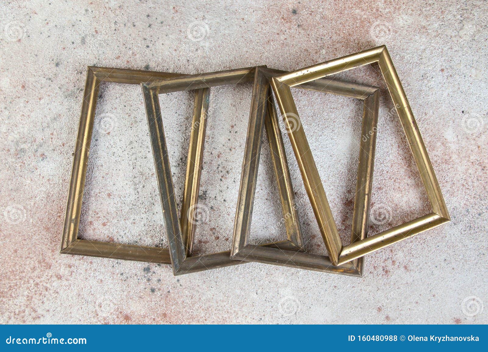 Four empty picture frames stock photo. Image of photograph - 160480988
